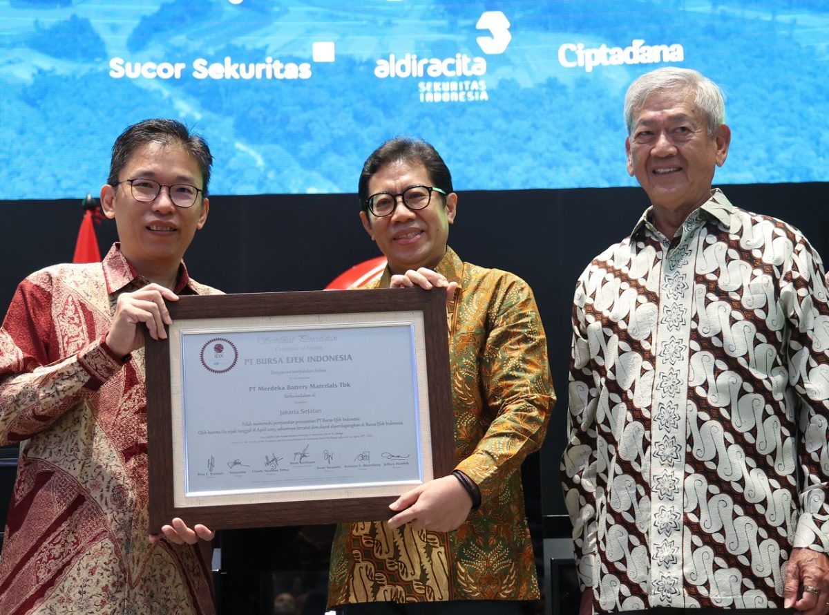 Listing Ceremony of PT Merdeka Battery Materials Tbk (MBMA) on ...