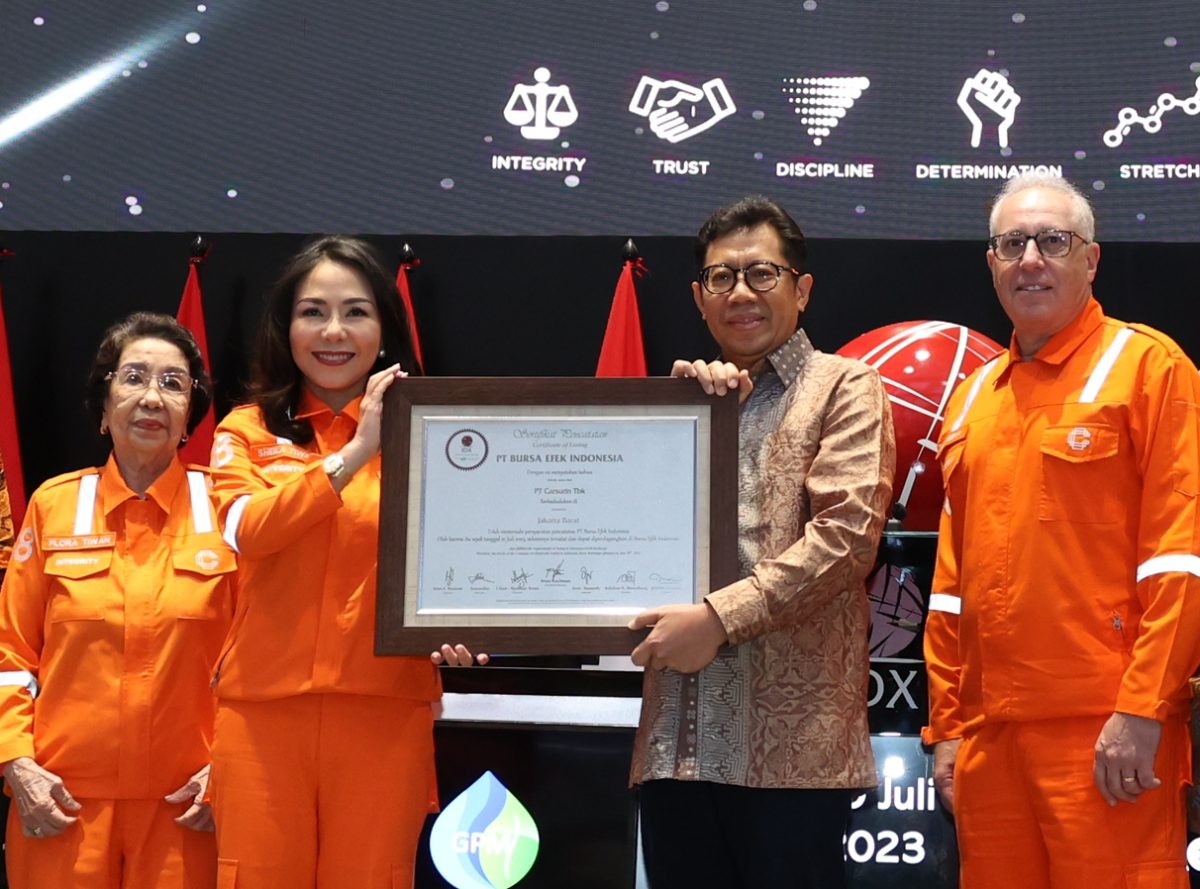 Listing Ceremony of PT Carsurin Tbk (CRSN) on the Indonesia Stock ...