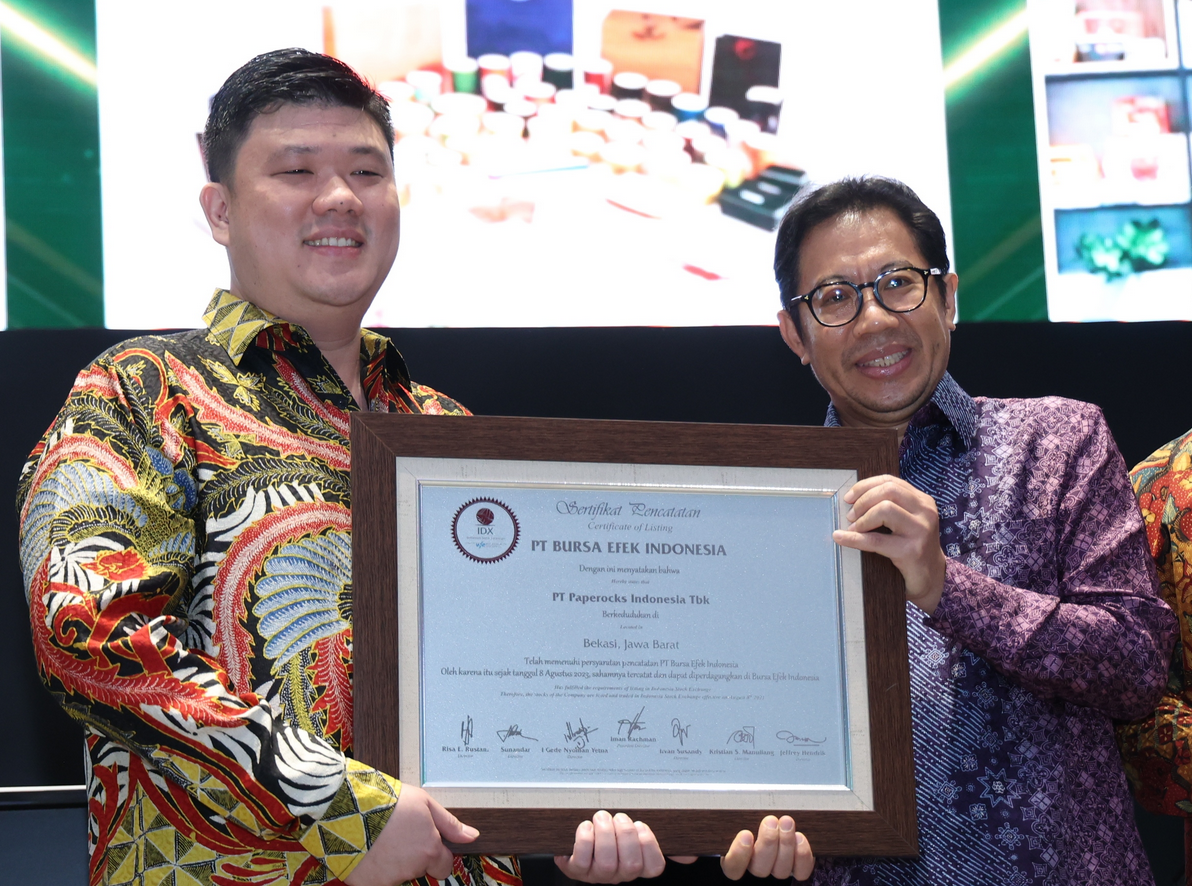 Listing Ceremony of PT Paperocks Indonesia Tbk (PPRI) on Indonesia ...